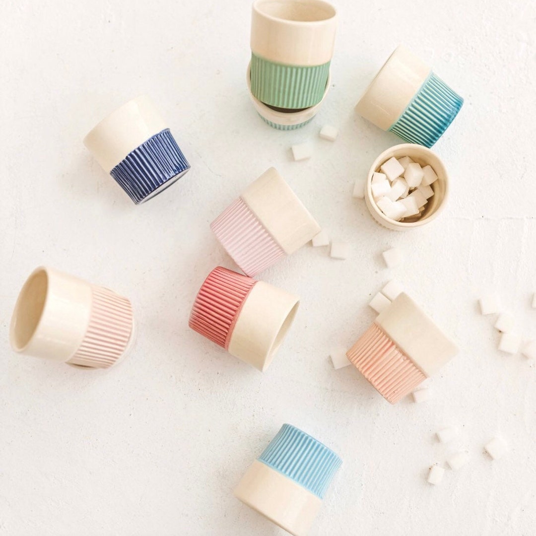 Espresso Cup Ceramic, Small Coffee Mug, Mix & Match Double Espresso ...