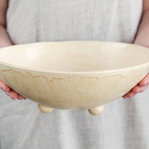 Extra Large Fruit Bowl, Handmade Big Pottery Centerpiece Dish, Organic ...