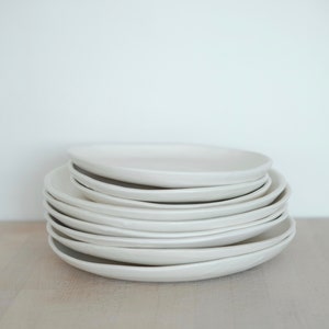 Irregular Dinner Plate and Cake Dish Set Stoneware Lunch - Etsy UK