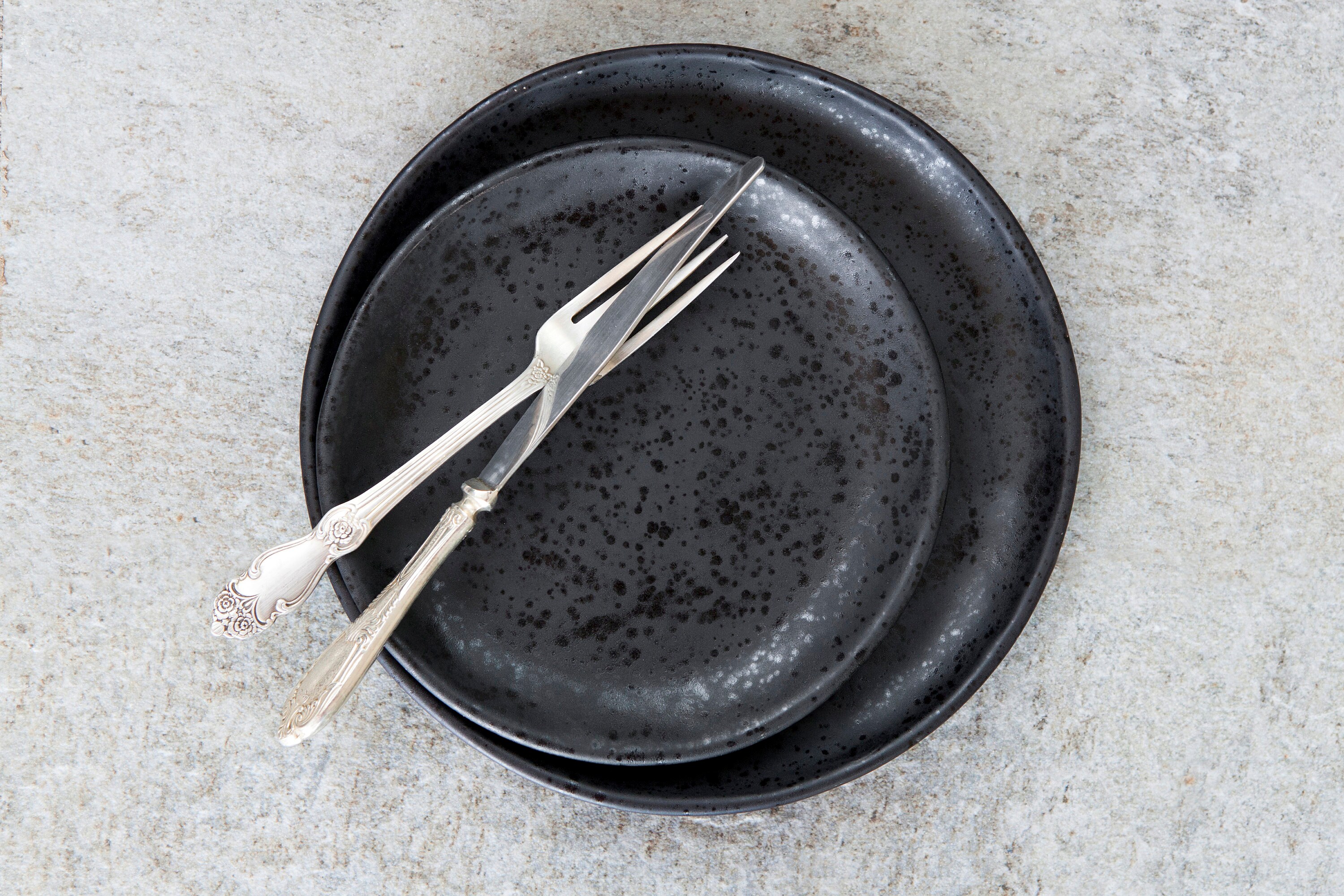 Irregular Dinner Plate and Cake Dish Set Stoneware Lunch - Etsy UK