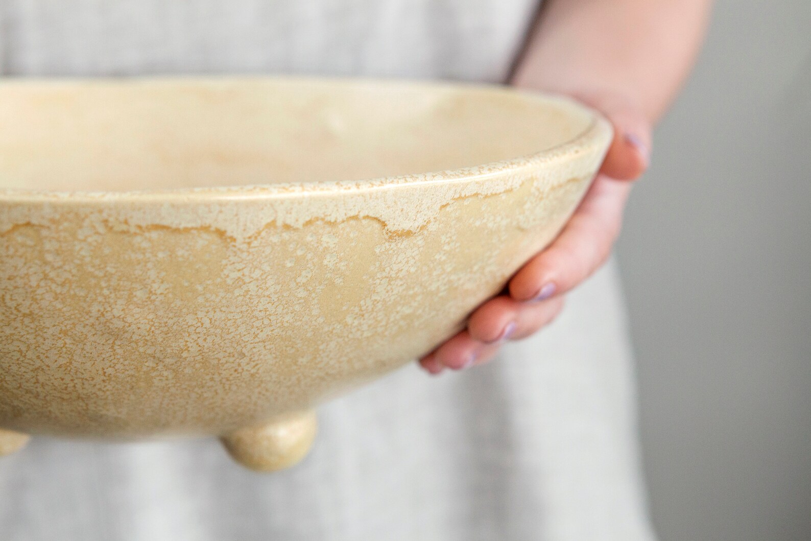 Grey Centerpiece Bowl for Dining Table Large Ceramic Bowl | Etsy