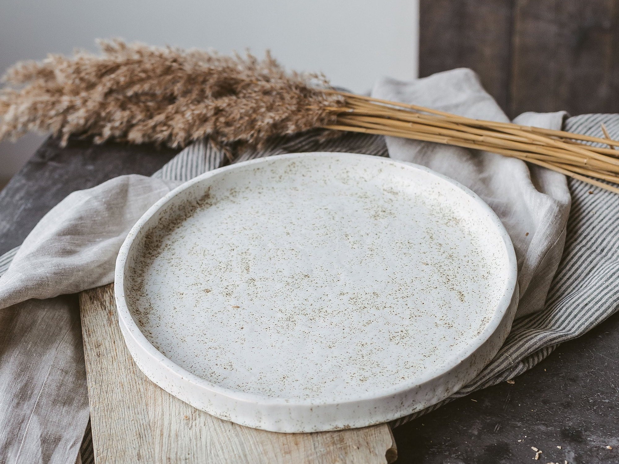 Ceramic Makeup Organizer Circular Rolling Catch All Large | Etsy