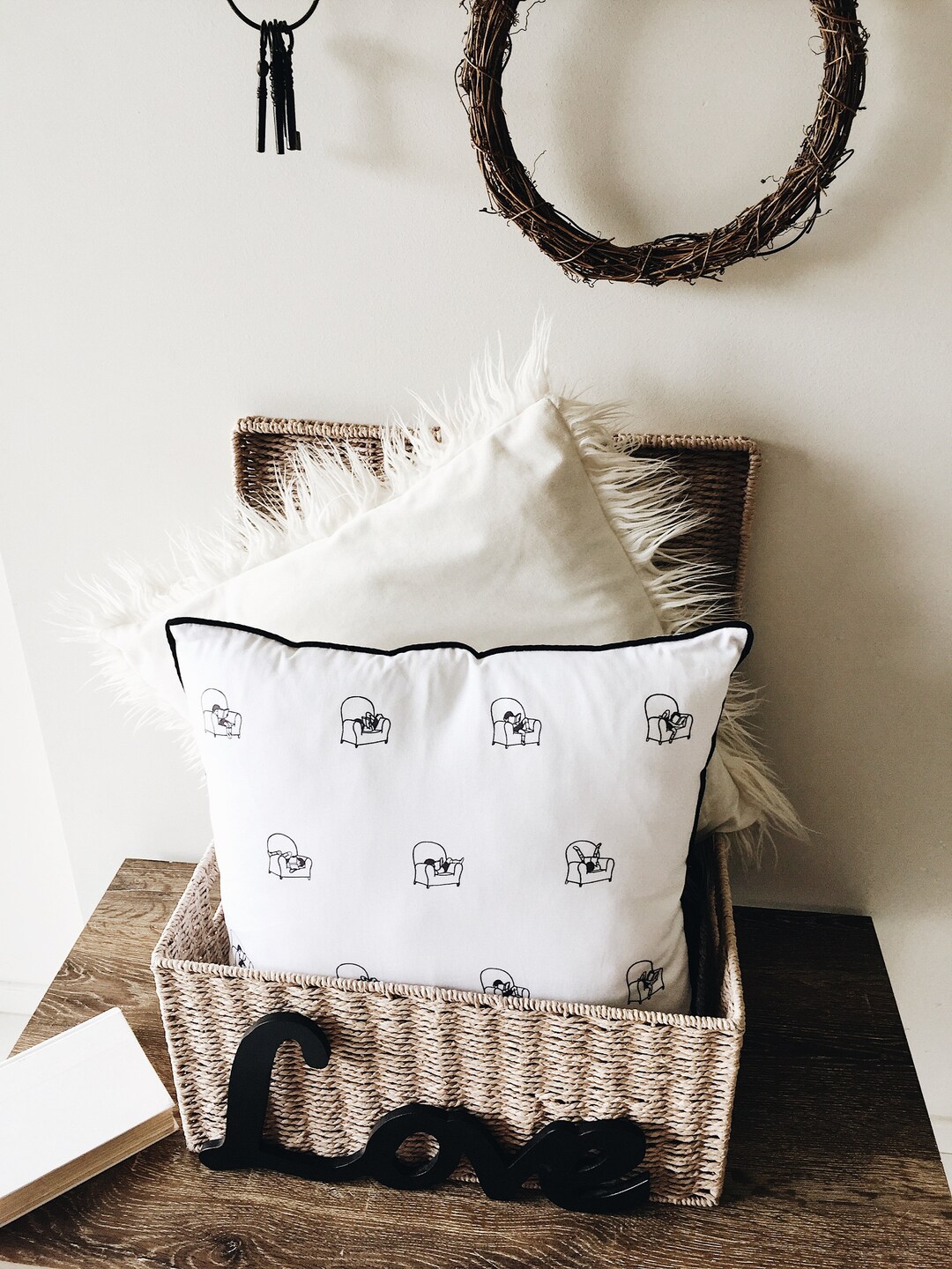 Little Reader European Cushion Home Decor Booklovers Teacher's Room ...