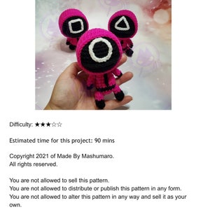 Chibi Masked Guard Amigurumi Crochet PDF Pattern Instant Download DIY ...