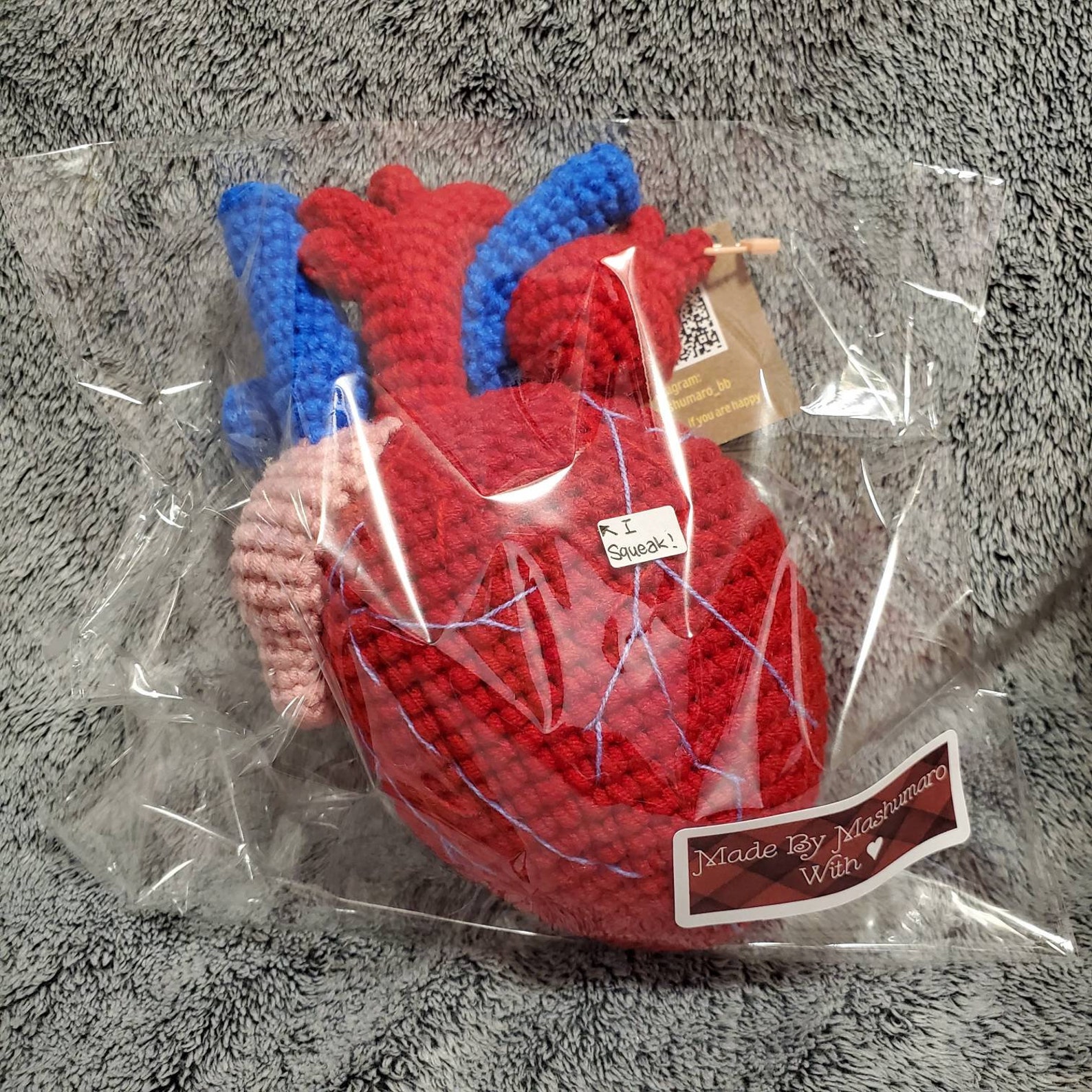 Realistic Actual Size Anatomical Heart Crocheted Educational - Etsy