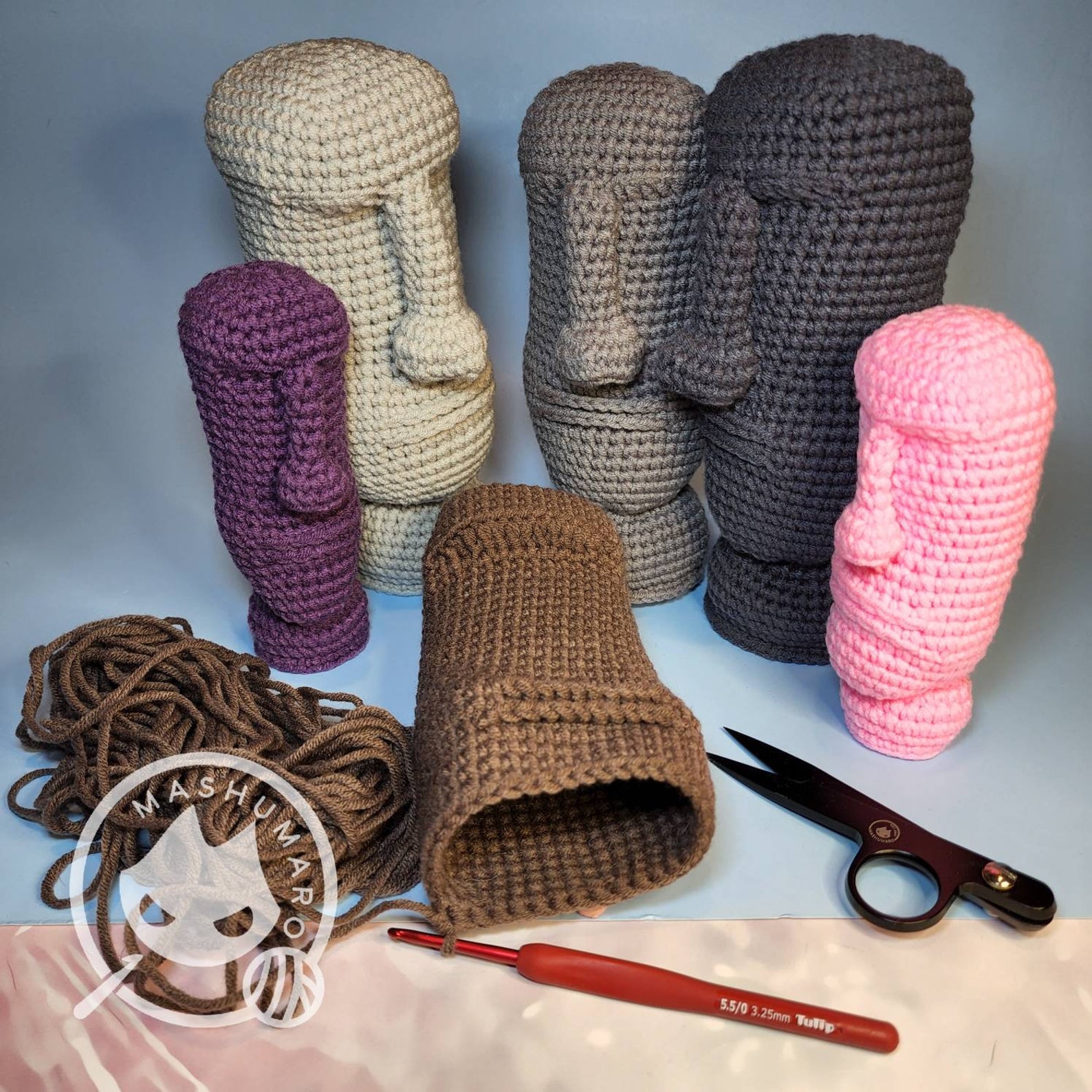 Moai the Easter Island Head Amigurumi Crochet PDF Pattern | Instant ...