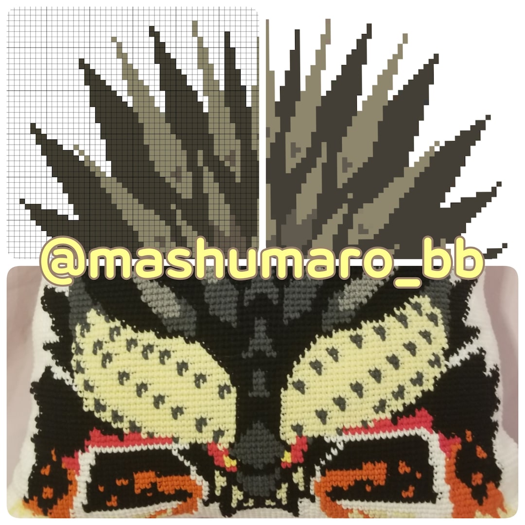 Nergigante MHW Icon Graph| Pixel | Cross-stitch| C2C |PDF Instant ...