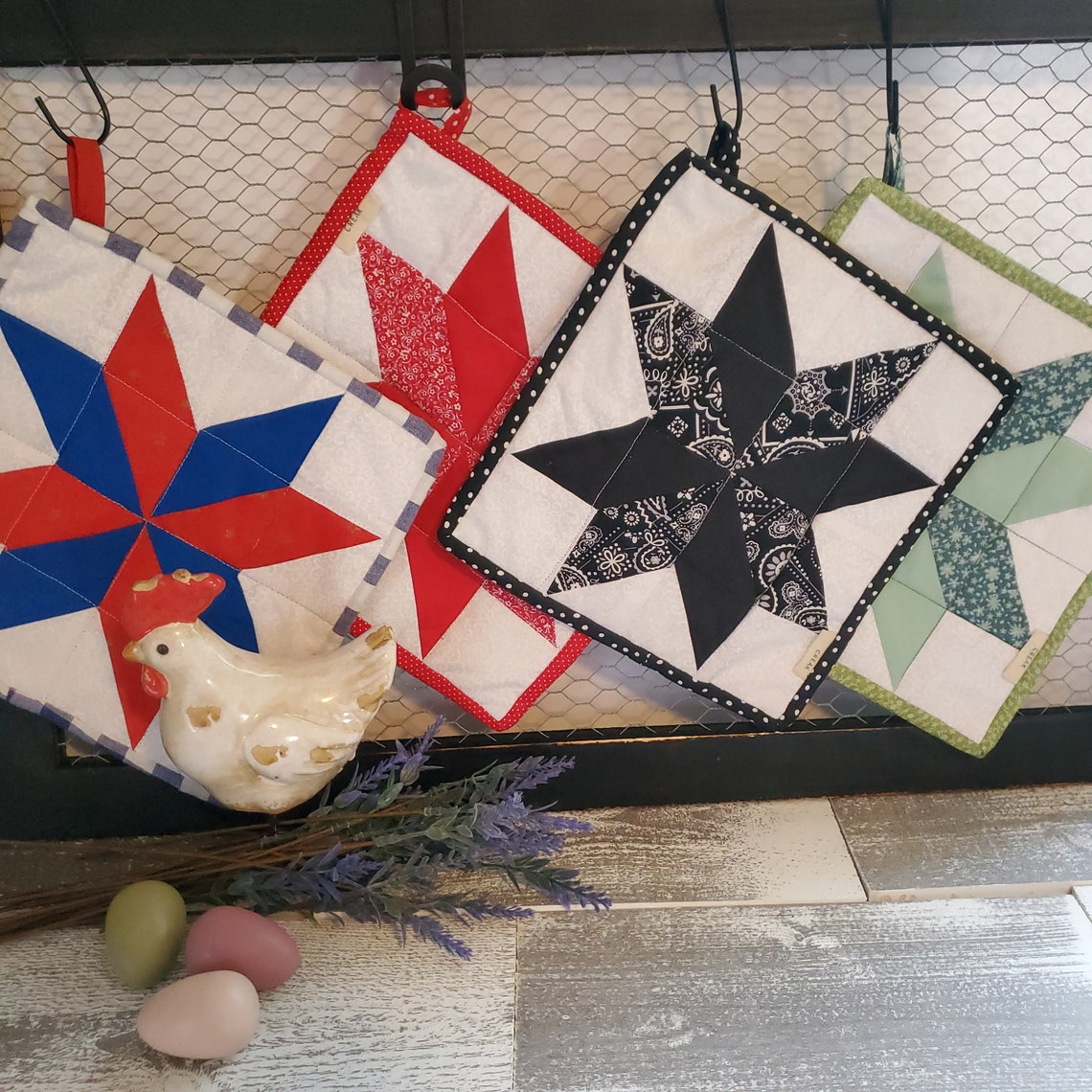 Star Flower Pot Holder or Hot Pad - Etsy