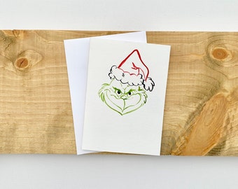Grinch christmas card | Etsy