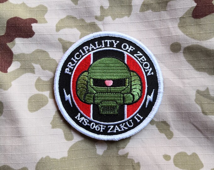 Gundam Inspired, MS-06F Zaku II, Military Morale Patch - Etsy