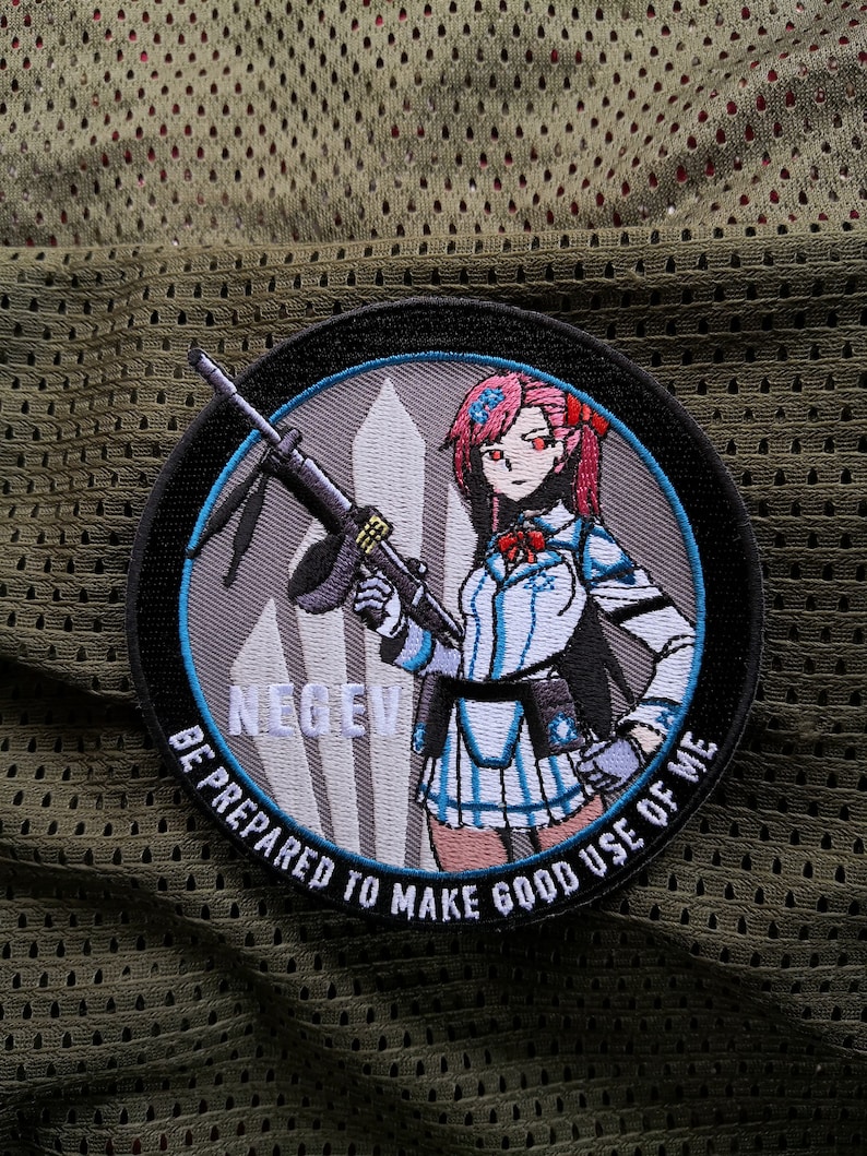 Girls' Frontline - Negev, Tactical Doll Military Anime Morale Patch ...
