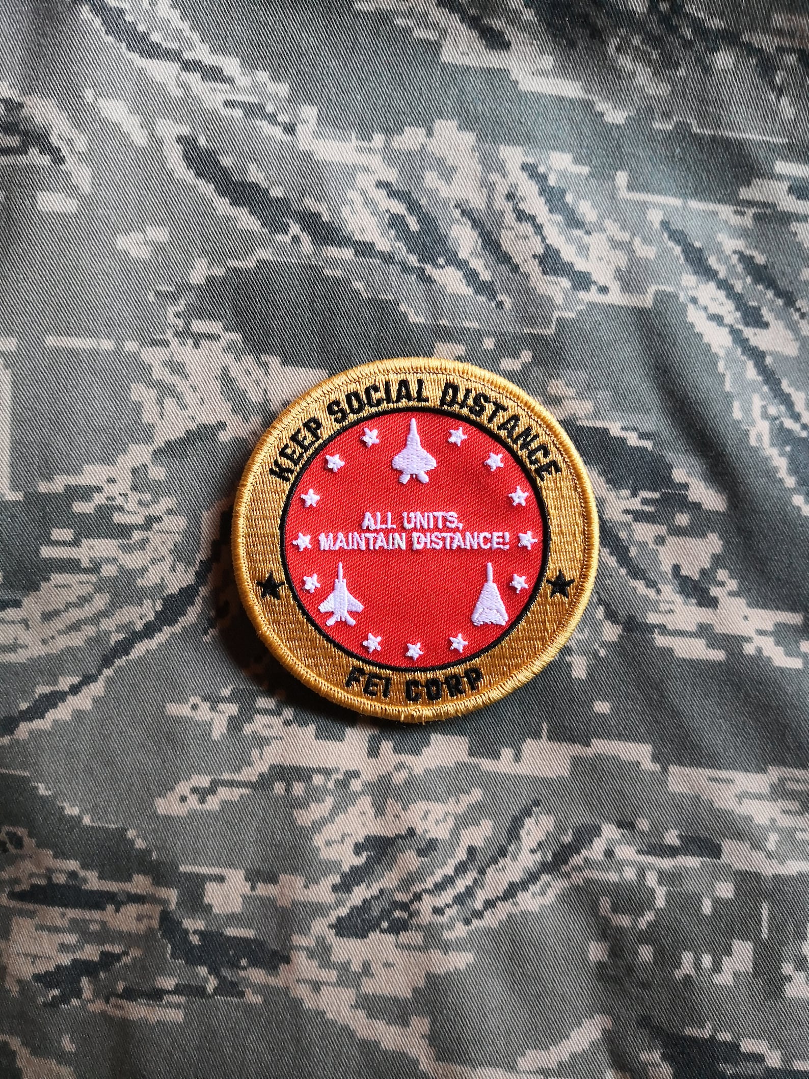 FEI CORP Social Distance Alert Military Morale Patch - Etsy