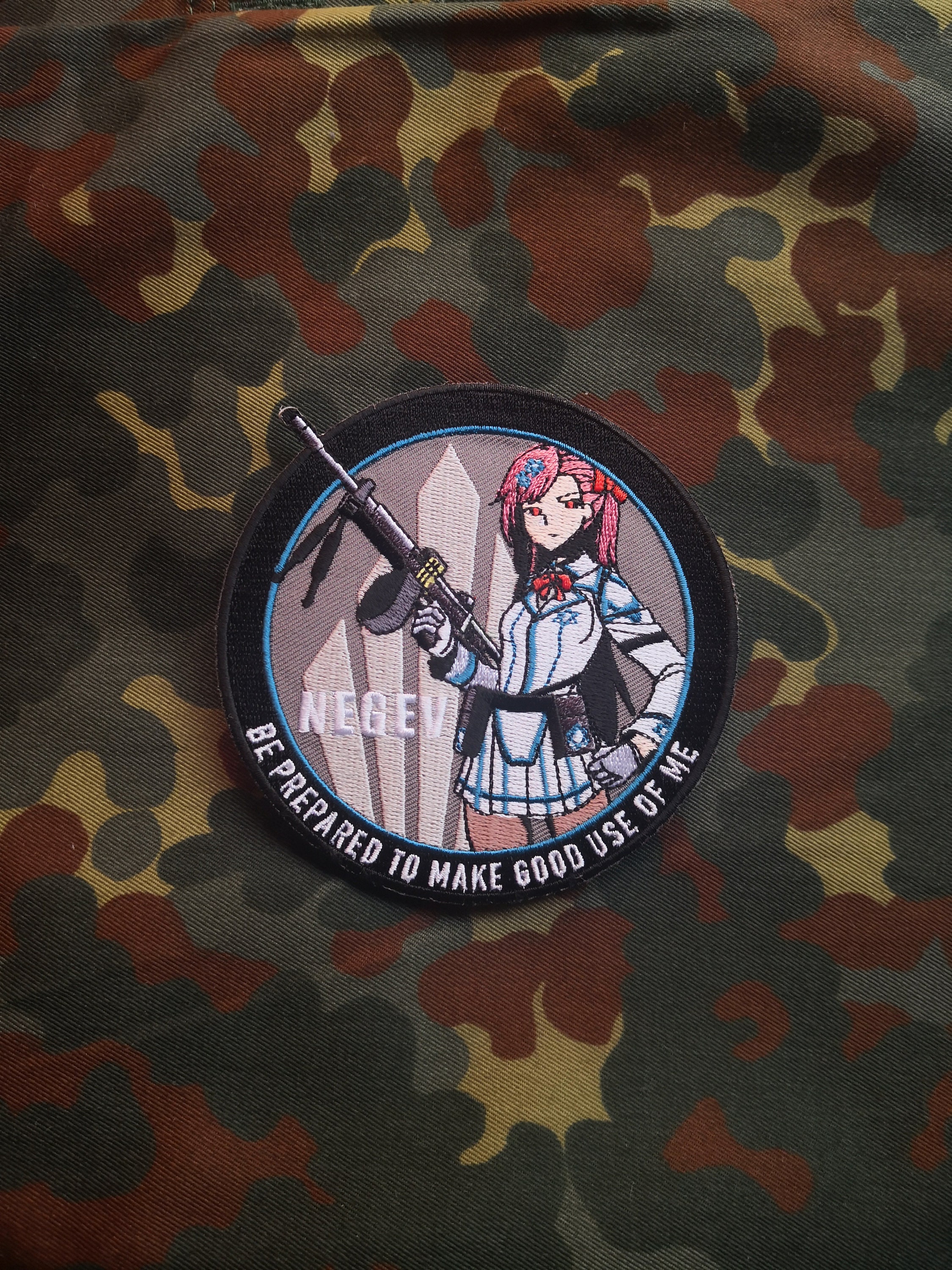 Girls' Frontline - Negev, Tactical Doll Military Anime Morale Patch ...