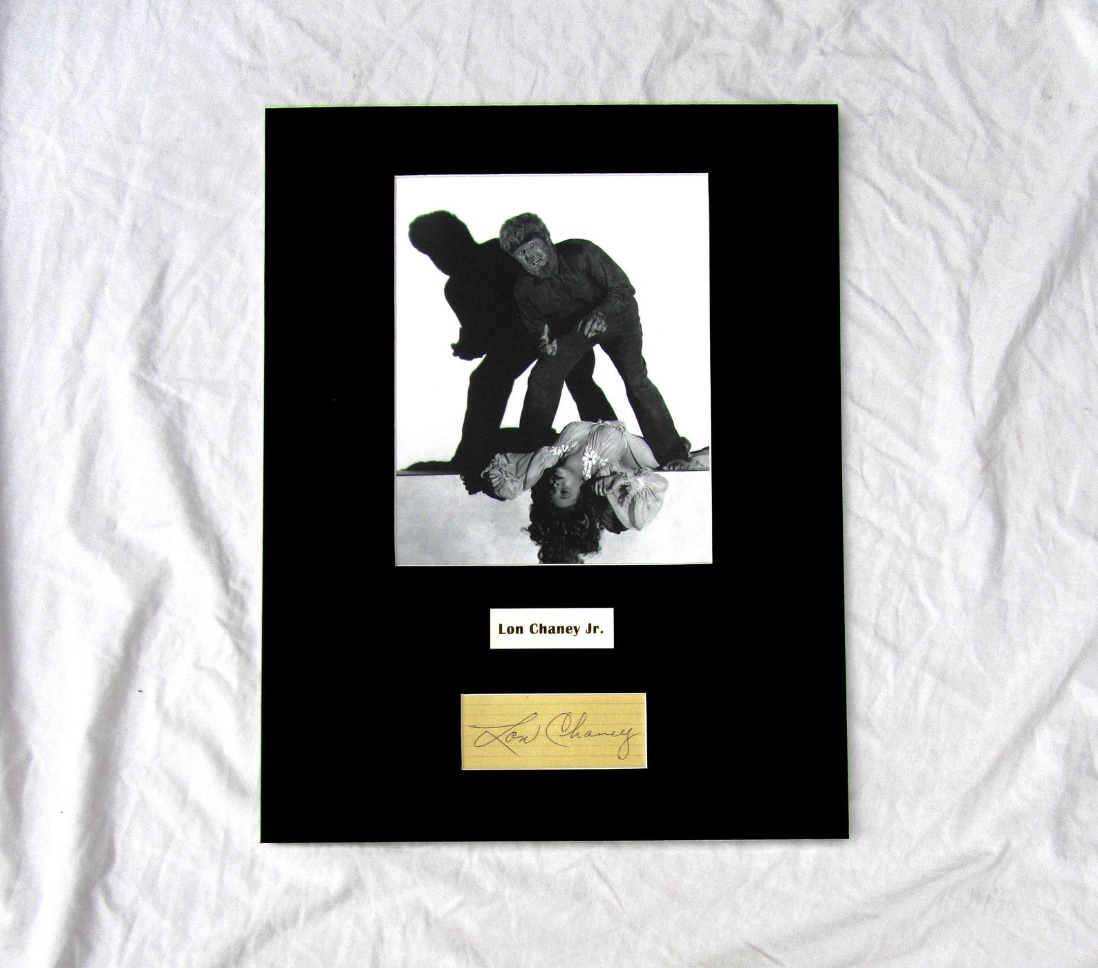 LARGE Vintage Lon Chaney Jr. Autograph Autographed Signed | Etsy