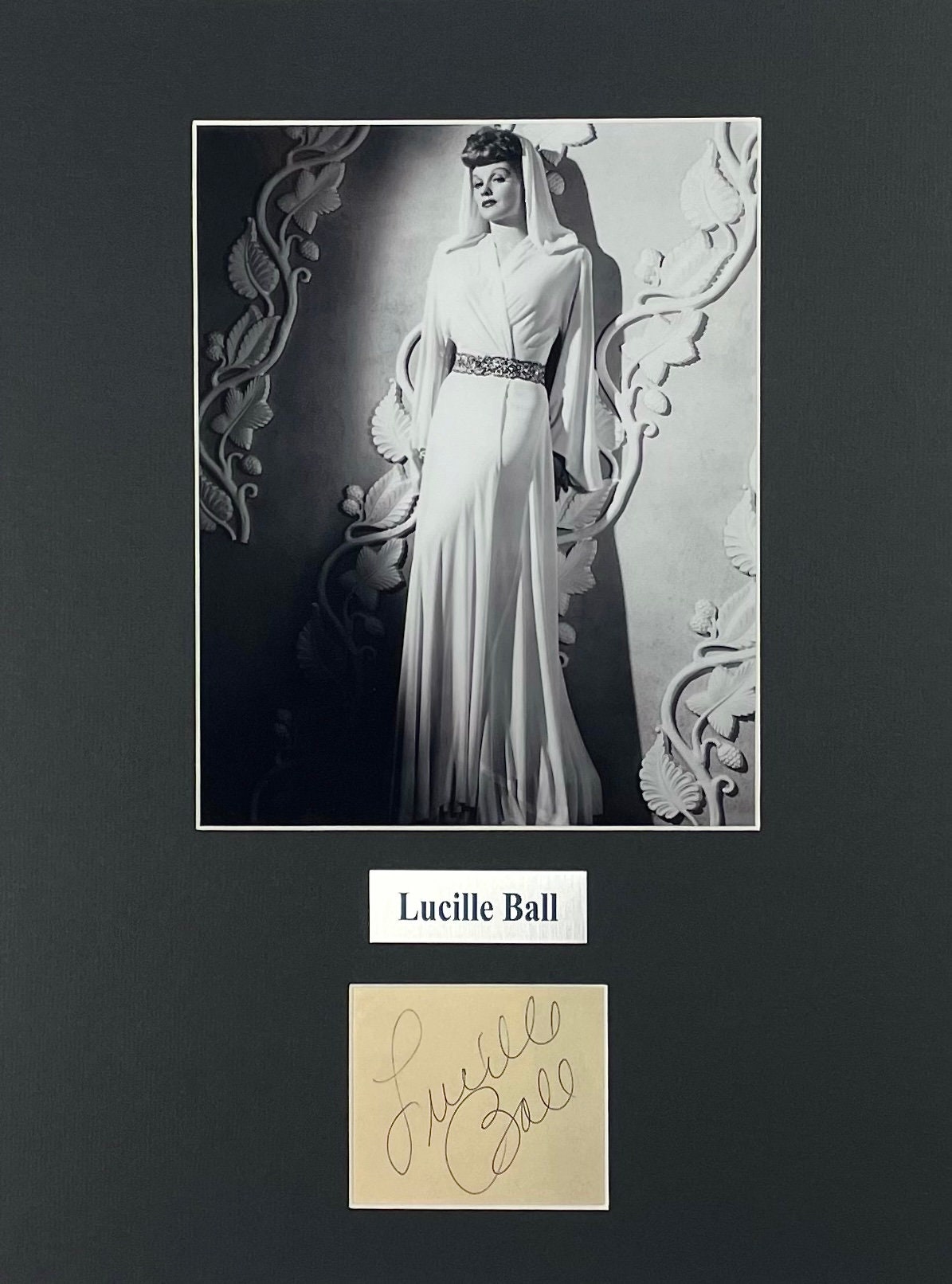 LARGE Vintage Lucille Ball Autograph Autographed Signed Display Art ...