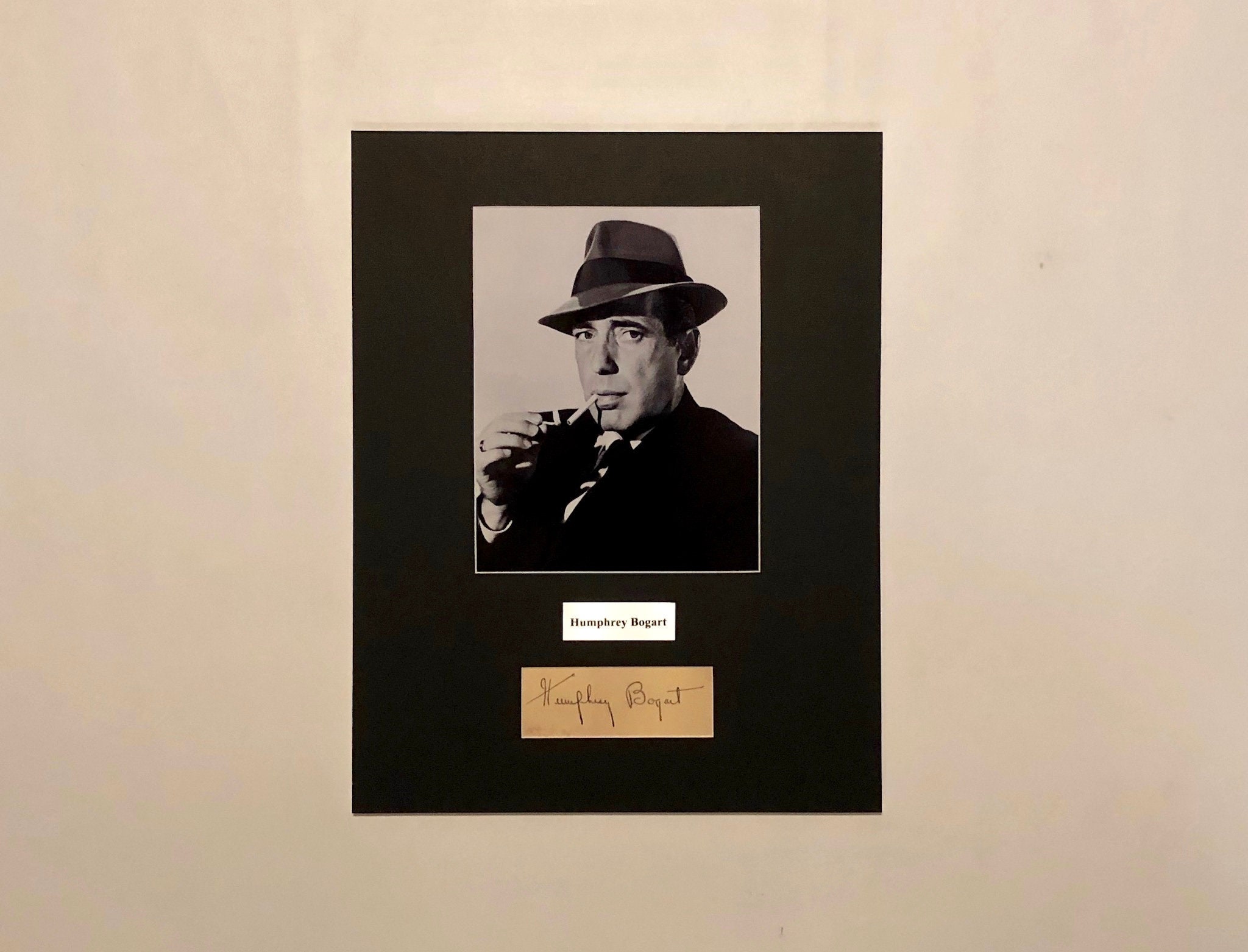 LARGE vintage Humphrey Bogart Autograph Autographed Signed | Etsy