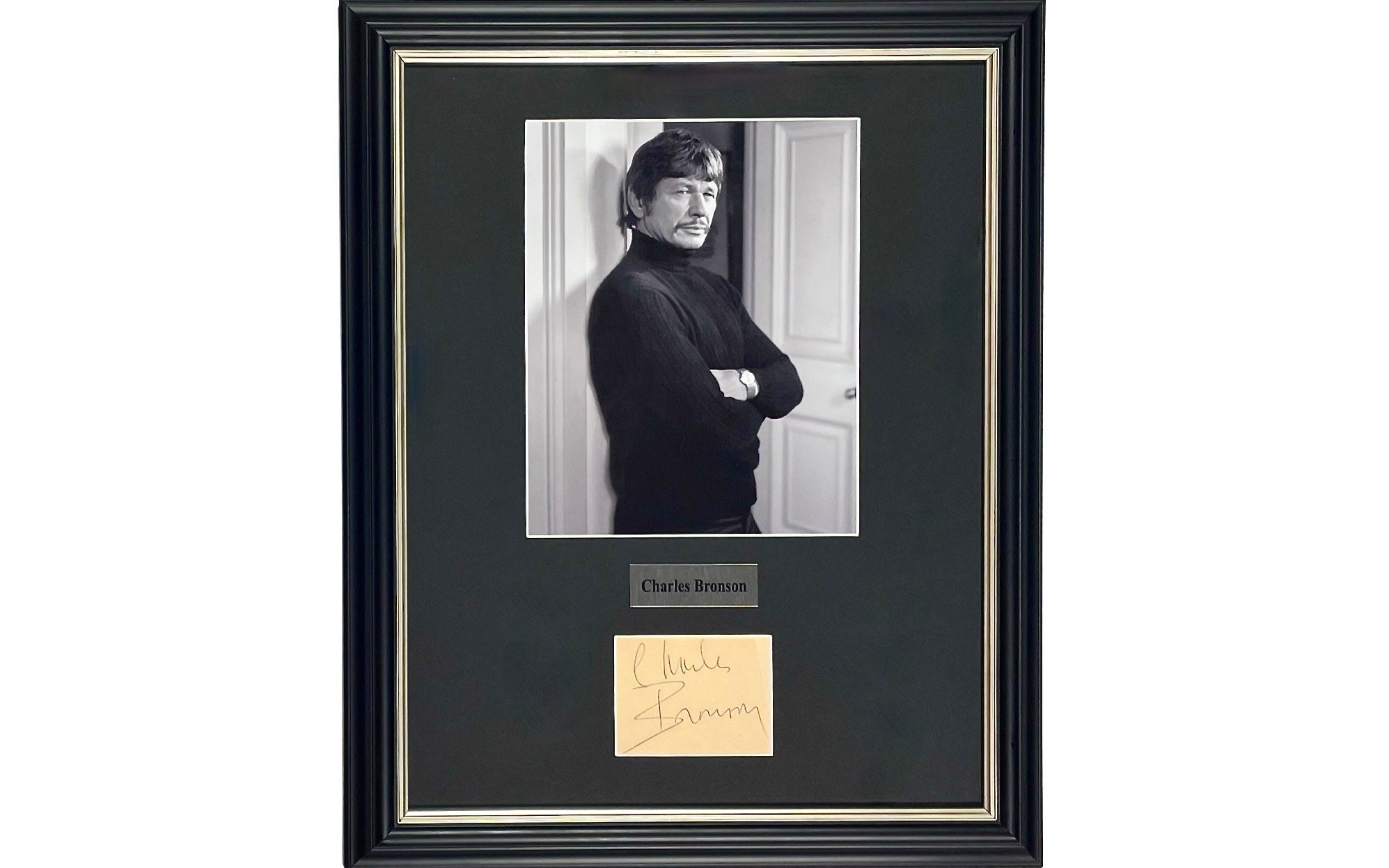 LARGE FRAMED Vintage Charles Bronson Autograph Autographed - Etsy