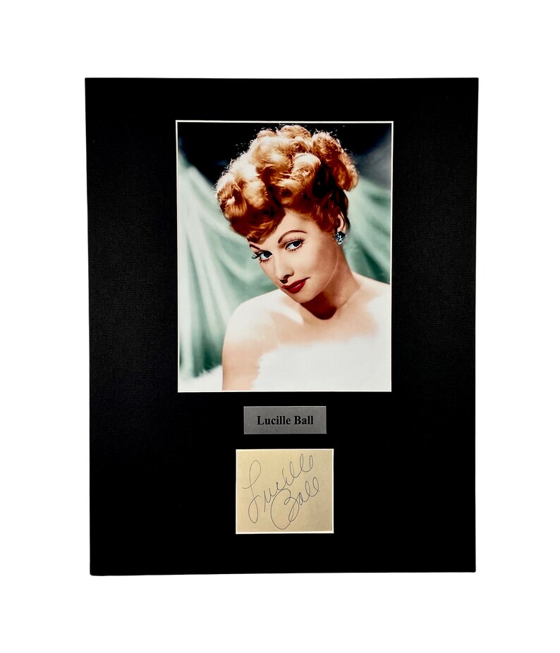 LARGE Vintage Lucille Ball Autograph Autographed Signed Display Art ...