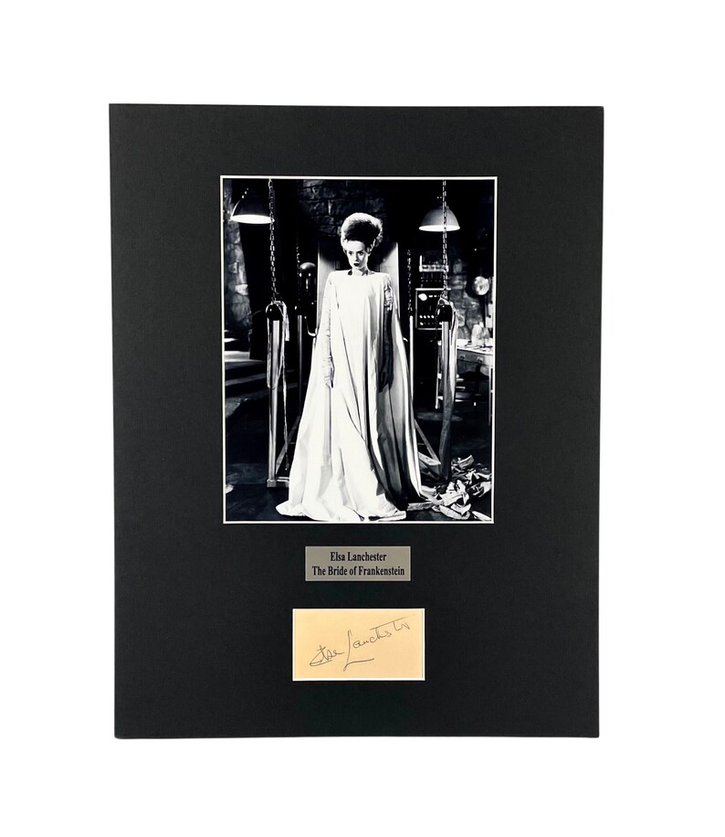 LARGE Vintage Elsa Lanchester Autograph Autographed Signed Art ...