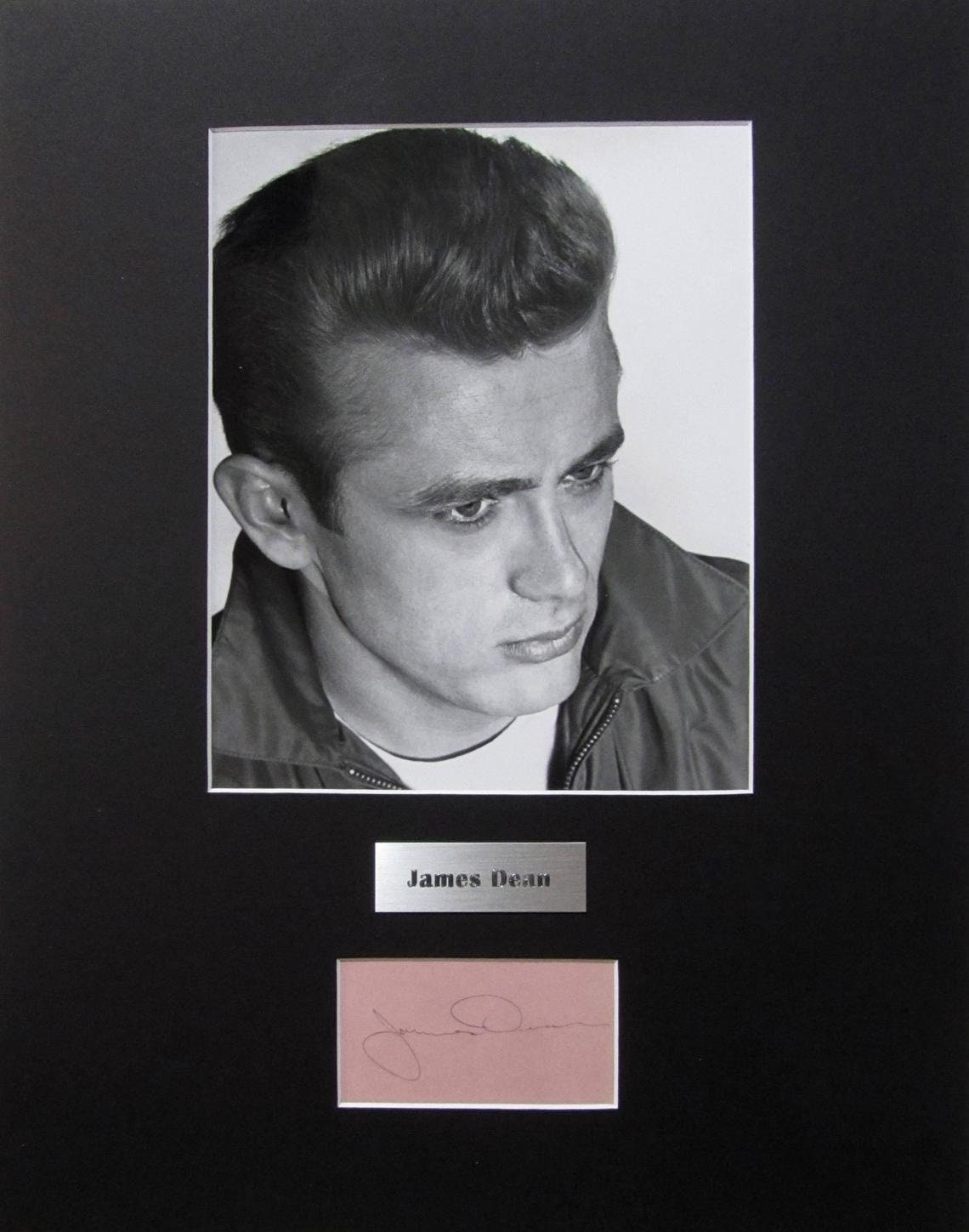 LARGE Vintage James Dean Autograph Autographed Signed Display | Etsy