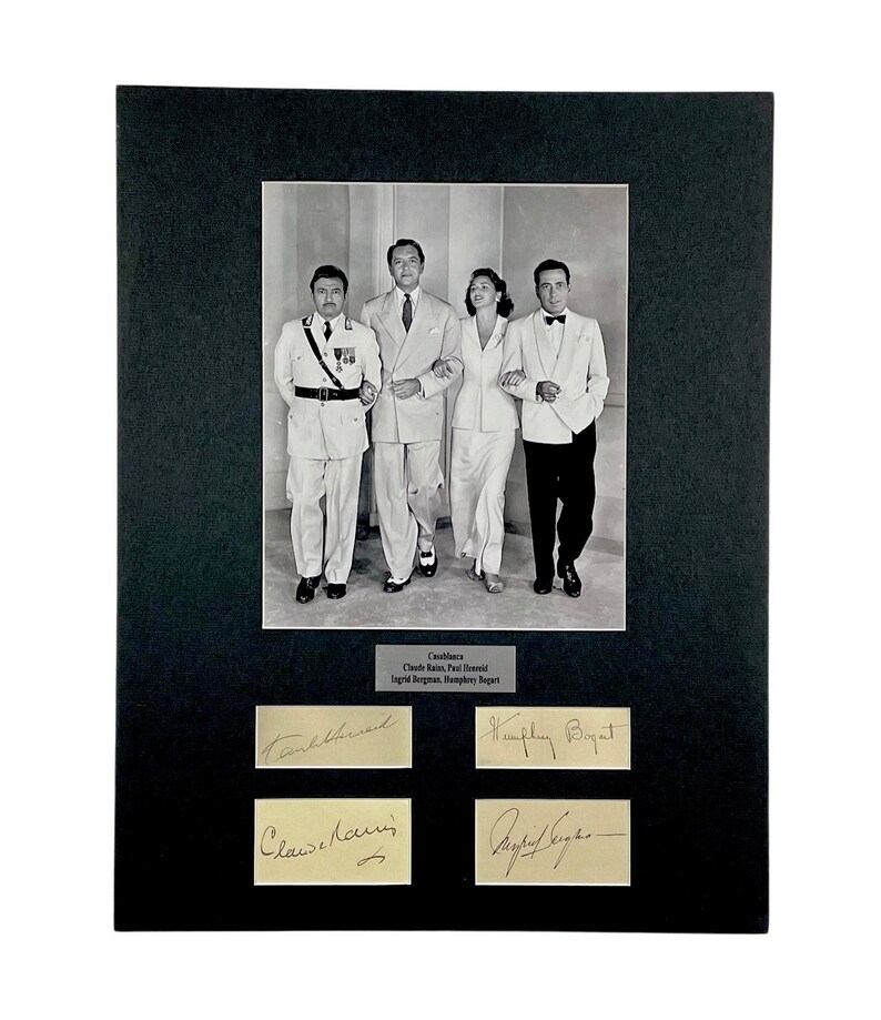 LARGE Vintage Casablanca Autograph Autographed Signed Art Photograph ...