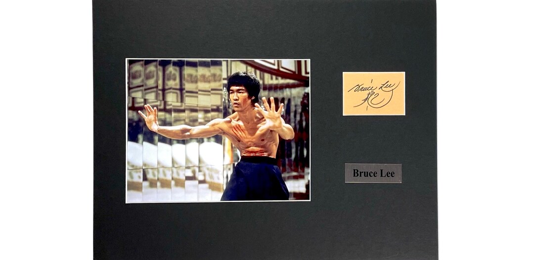 LARGE Vintage Bruce Lee Autograph Autographed Signed Display - Etsy