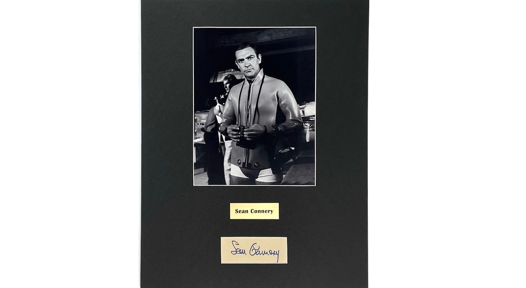 LARGE Vintage Sean Connery Autograph Autographed Signed Display Art ...