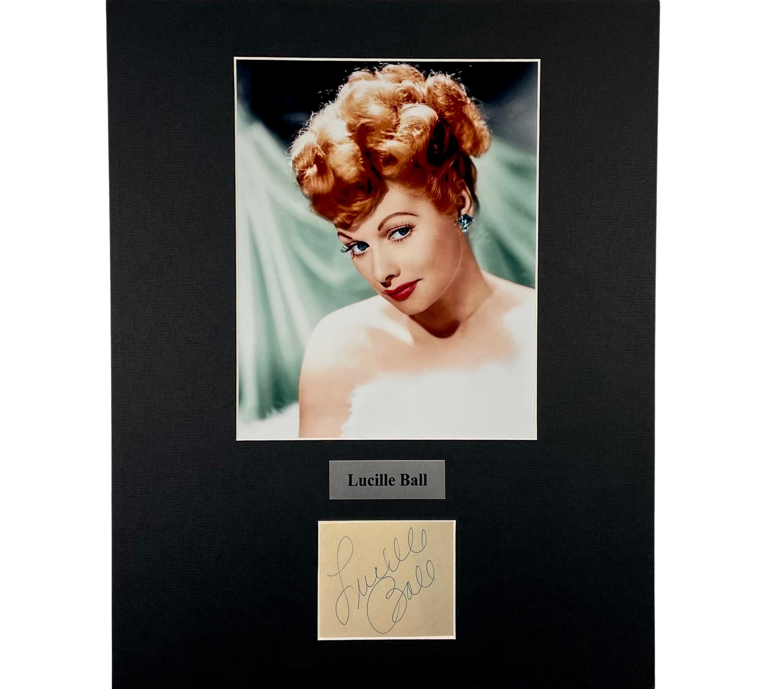 LARGE Vintage Lucille Ball Autograph Autographed Signed Display Art ...
