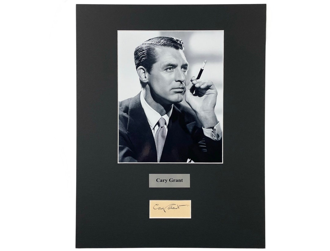 Cary Grant Autograph Autographed Signed Display Art Piece Color ...