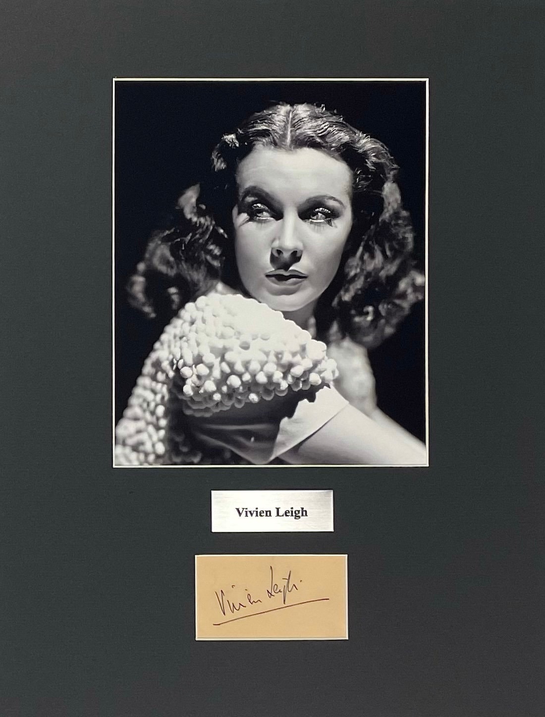 LARGE Vintage Vivien Leigh Autograph Autographed Signed Display Art ...