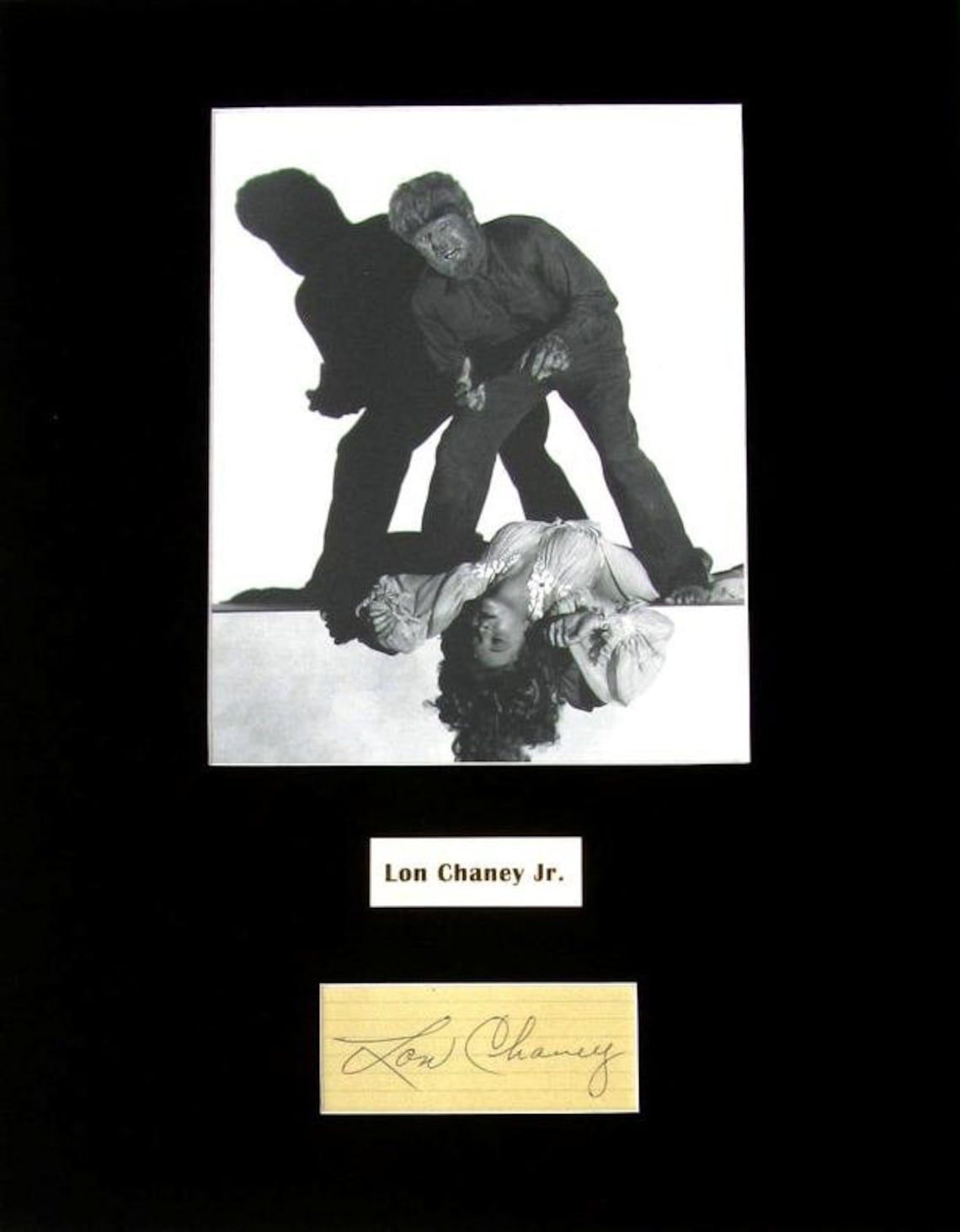 LARGE Vintage Lon Chaney Jr. Autograph Autographed Signed | Etsy