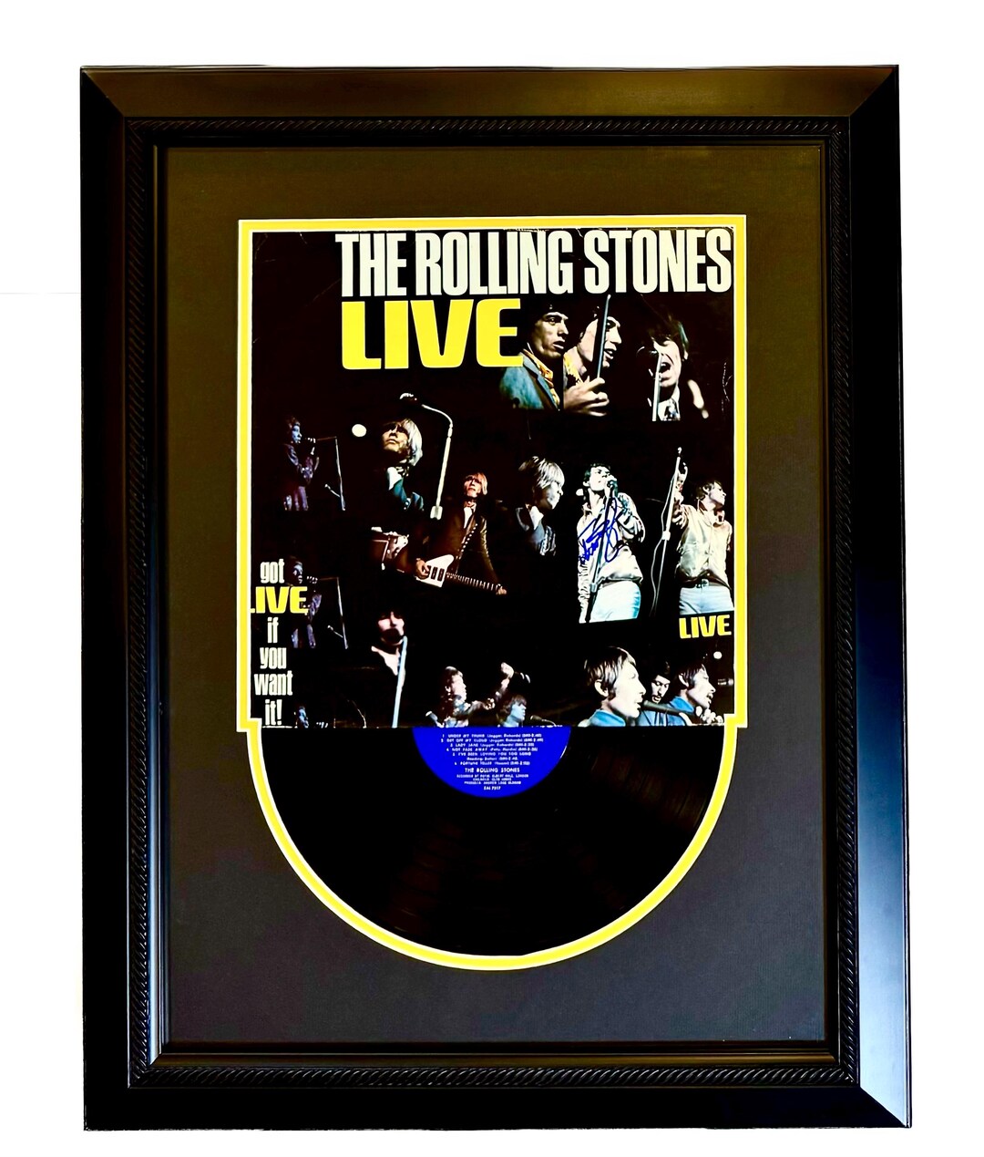 LARGE FRAMED Vintage Record Album & Cover the Rolling Stones Live ...