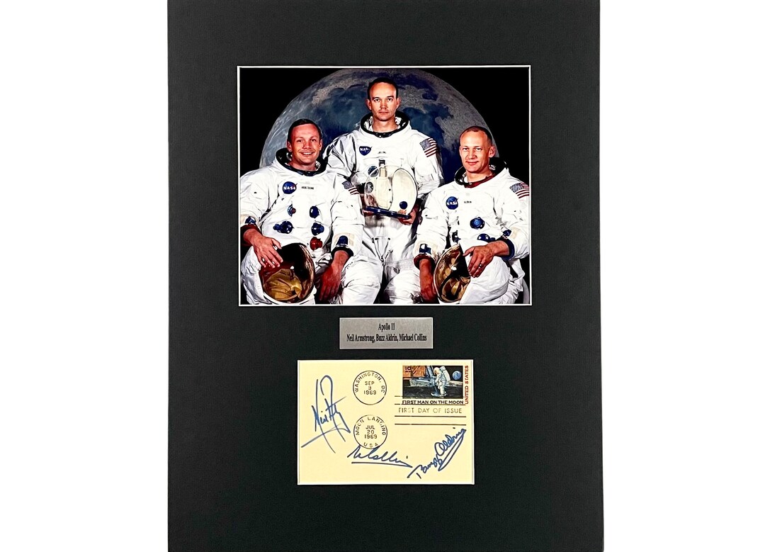 LARGE Vintage Apollo 11 Autograph Autographed Signed Art Photograph ...
