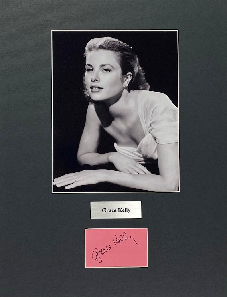 LARGE Vintage Princess Grace Kelly Rainier Monaco Autograph Autographed ...