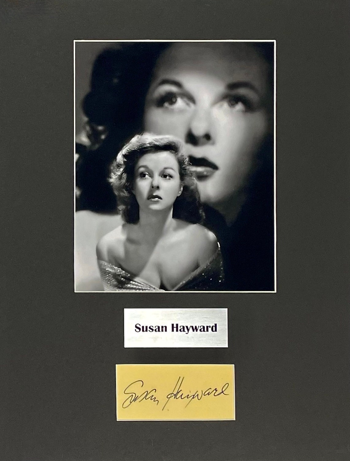 LARGE Vintage Susan Hayward Autograph Autographed Signed Display Art ...