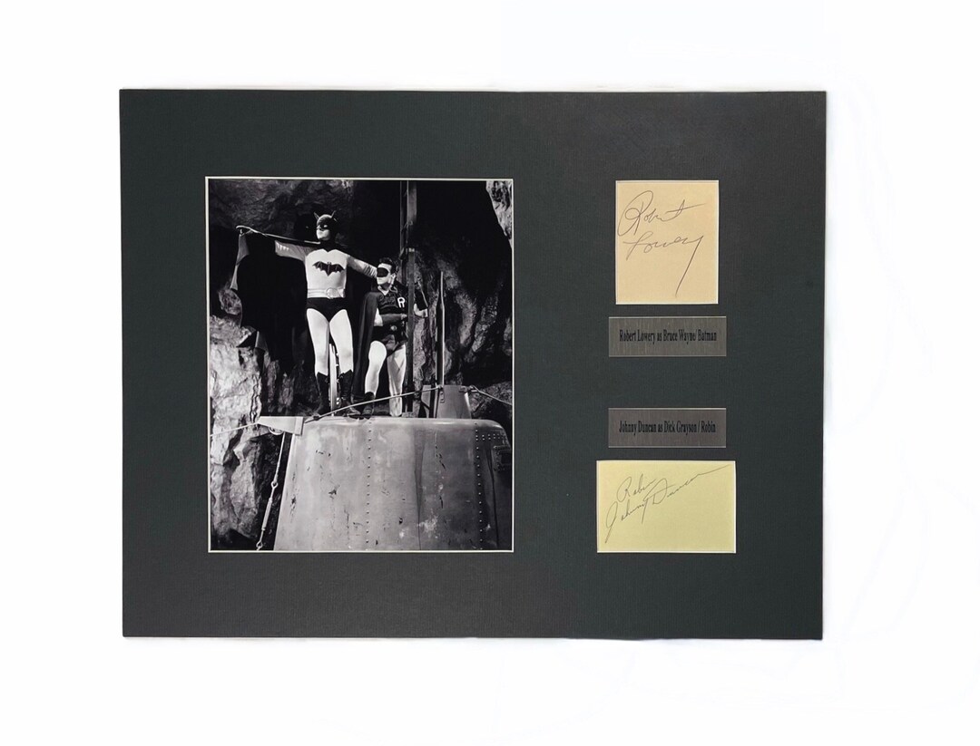 LARGE Vintage Batman and Robin Robert Lowery Johnny Duncan Autograph ...