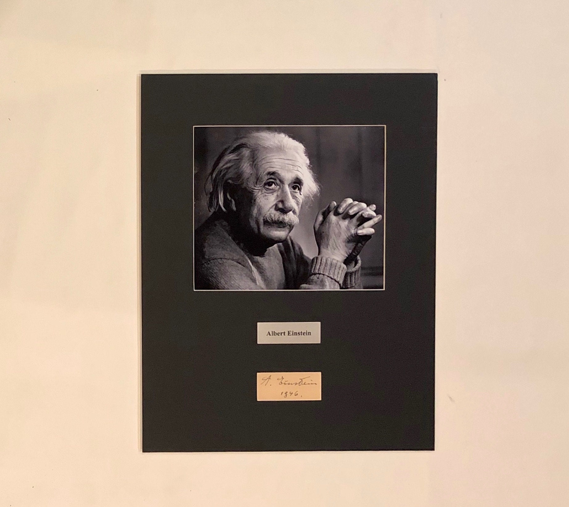 LARGE Vintage Albert Einstein Autograph Autographed Signed | Etsy