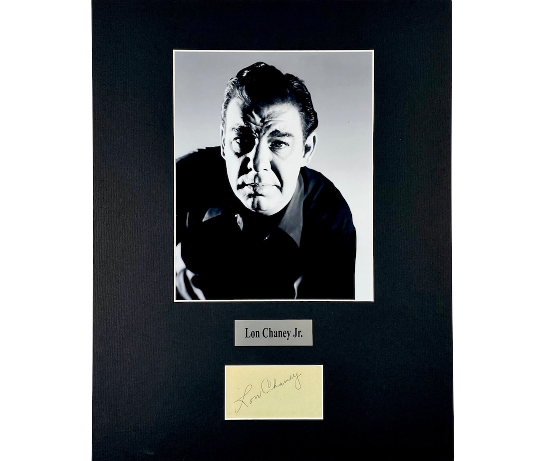 LARGE Vintage Lon Chaney Jr. Wolfman Autograph Autographed Signed ...
