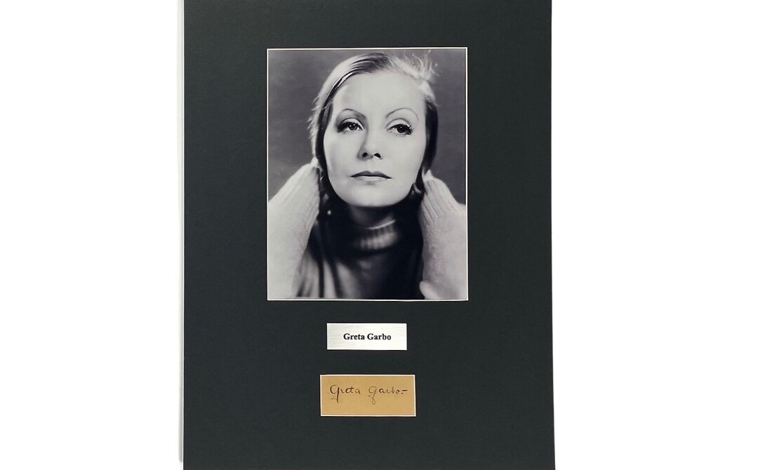 LARGE Vintage Greta Garbo Autograph Autographed Signed Art Photograph ...