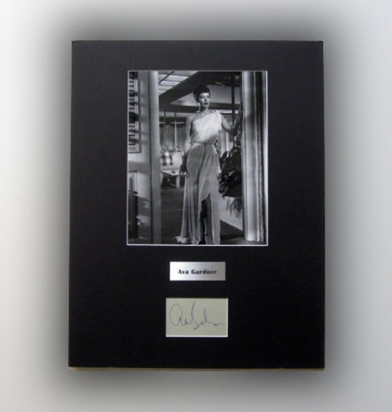 LARGE Vintage Ava Gardner Autograph Autographed Signed Display | Etsy