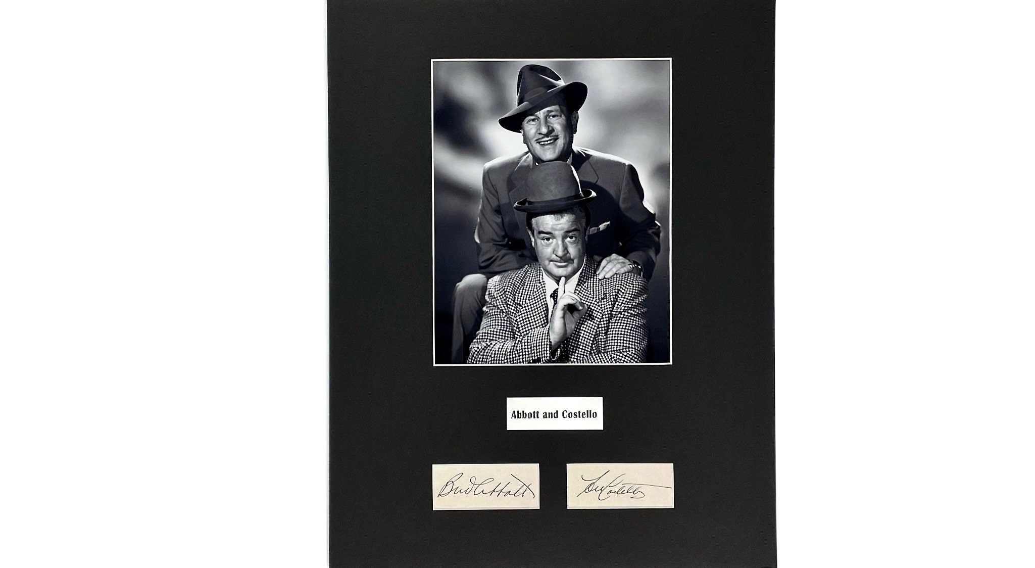 LARGE Vintage Abbott and Costello Autograph Autographed Signed Art ...