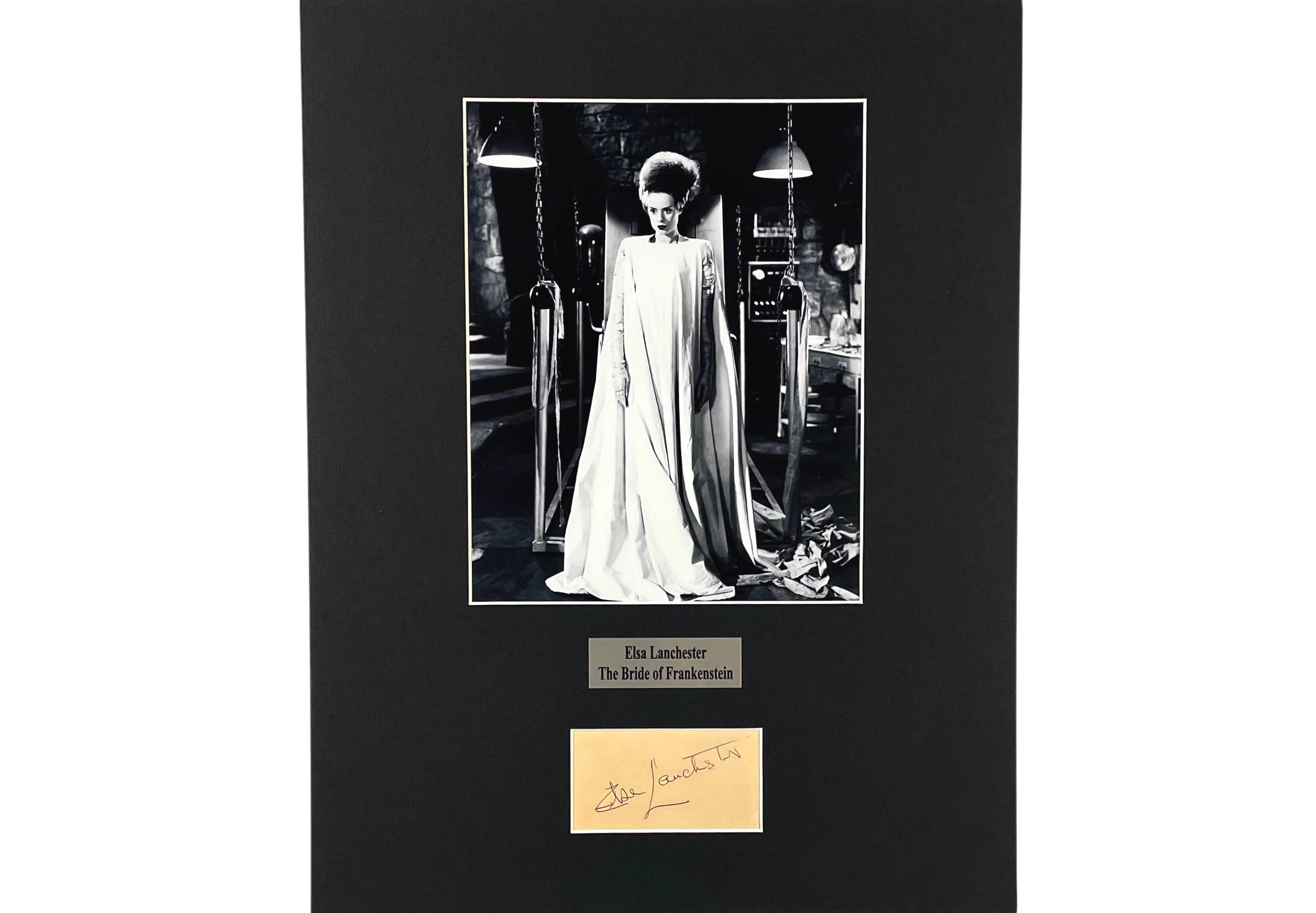 LARGE Vintage Elsa Lanchester Autograph Autographed Signed Art ...