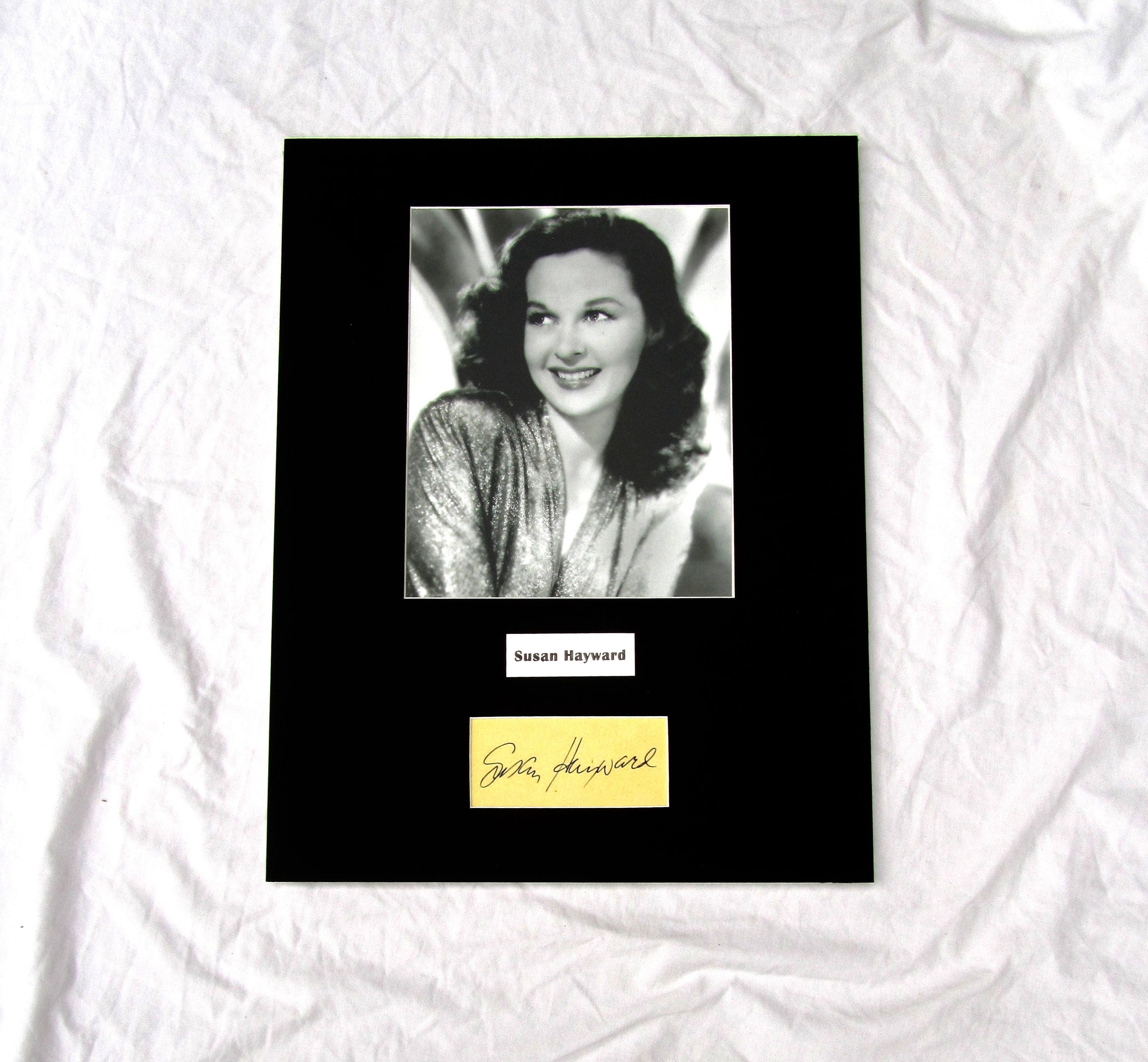 LARGE vintage Susan Hayward Autograph Autographed Signed | Etsy