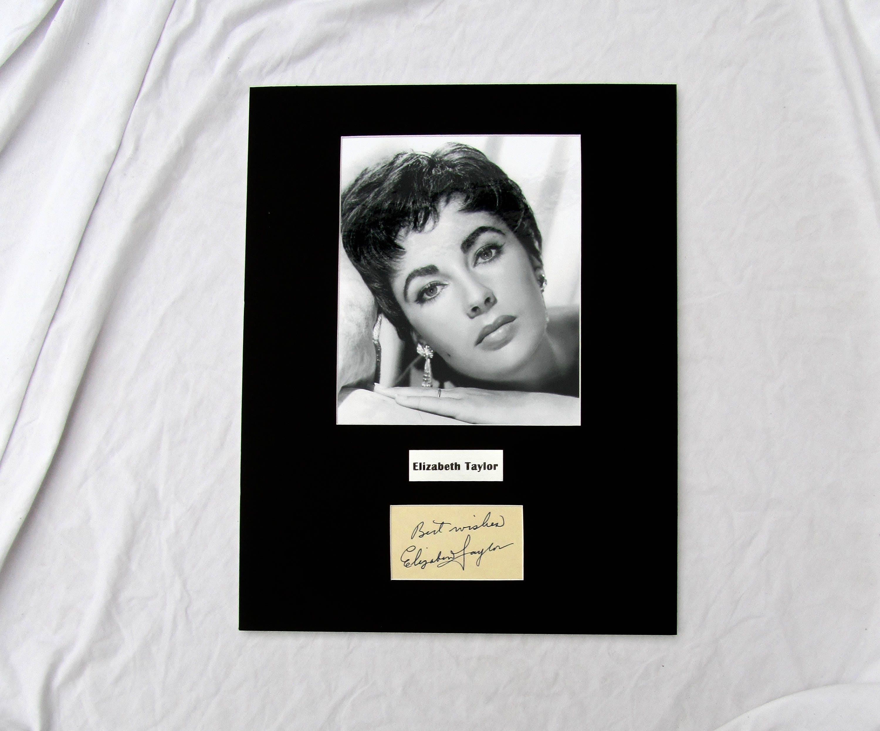 LARGE vintage Elizabeth Taylor Autograph Autographed Signed | Etsy