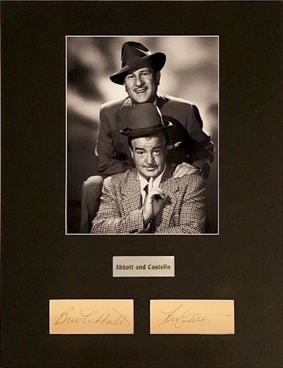 LARGE vintage Abbott and Costello Autograph Autographed Signed | Etsy
