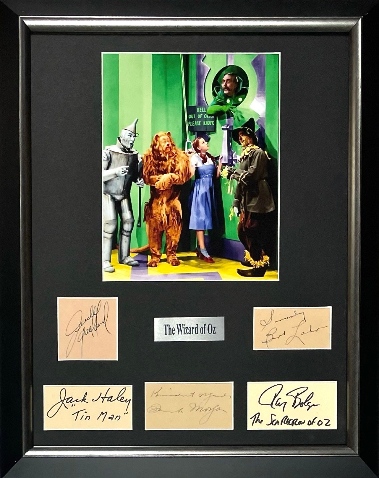 LARGE FRAMED Vintage the Wizard of Oz Autograph Autographed Signed Art ...