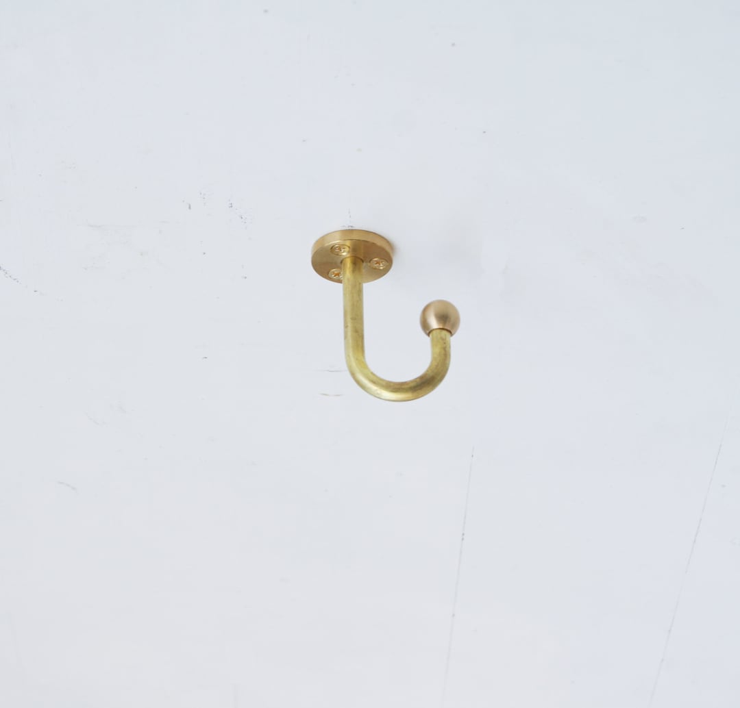 Modern Brass Ceiling Hook - Brass Planter Hook- Brass Plant Hanger ...