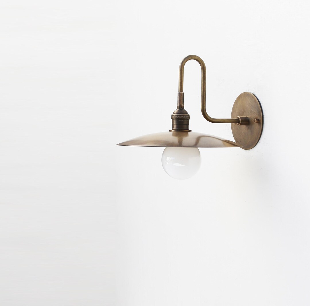 Industrial Wall Sconce Light, Modern Wall Sconce Light, Brass Wall ...