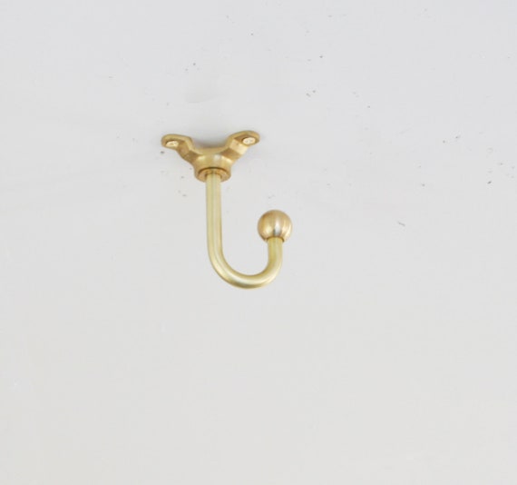 Modern Brass Ceiling Hook Brass Planter Hook Brass Plant Etsy