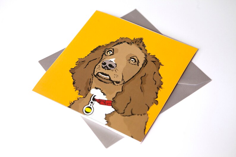 Working Cocker Spaniel Greetings Card, Dog Card, Cocker Spaniel Card ...